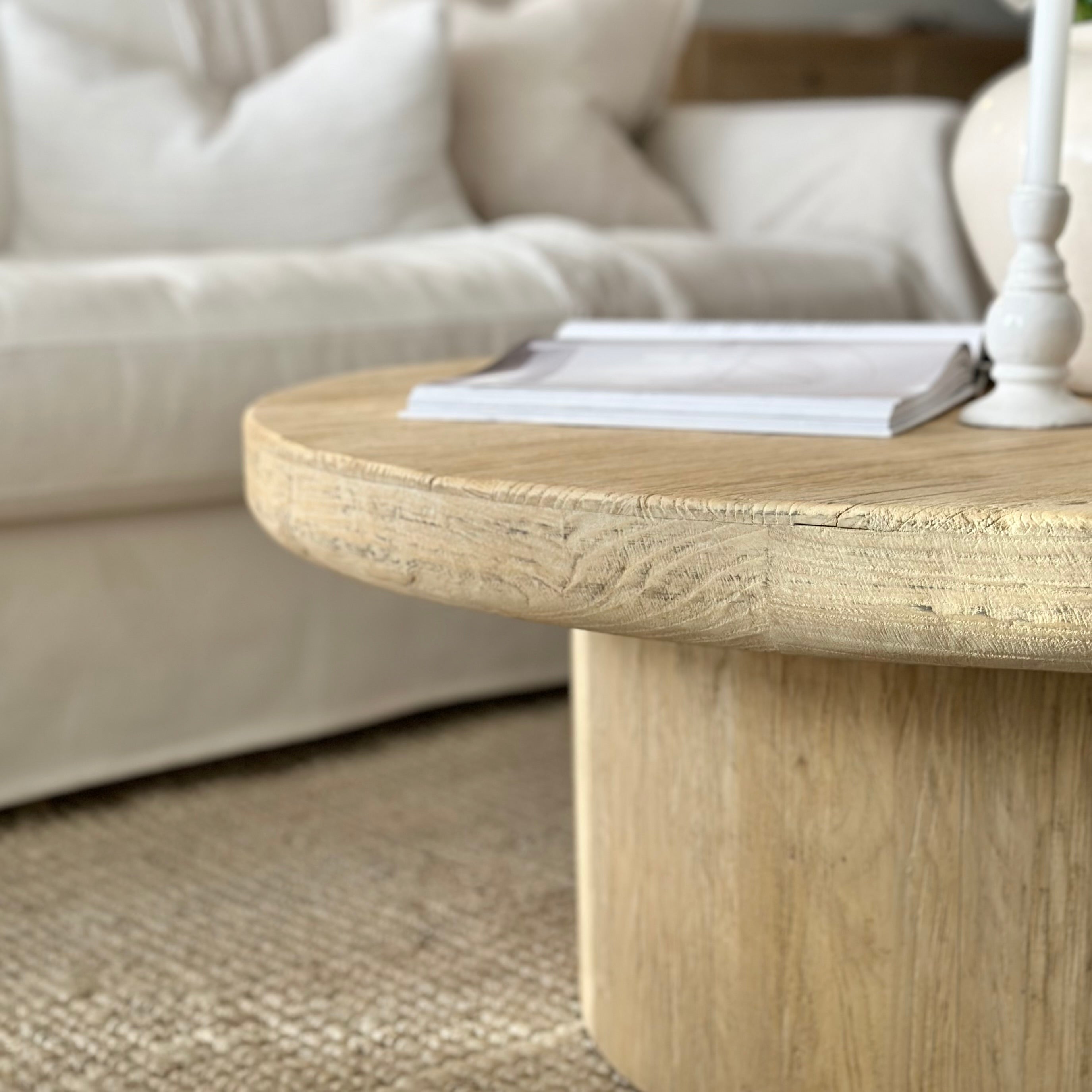 Organic Platform Coffee Table | 2 Sizes | Blonde Elm – Impreshens