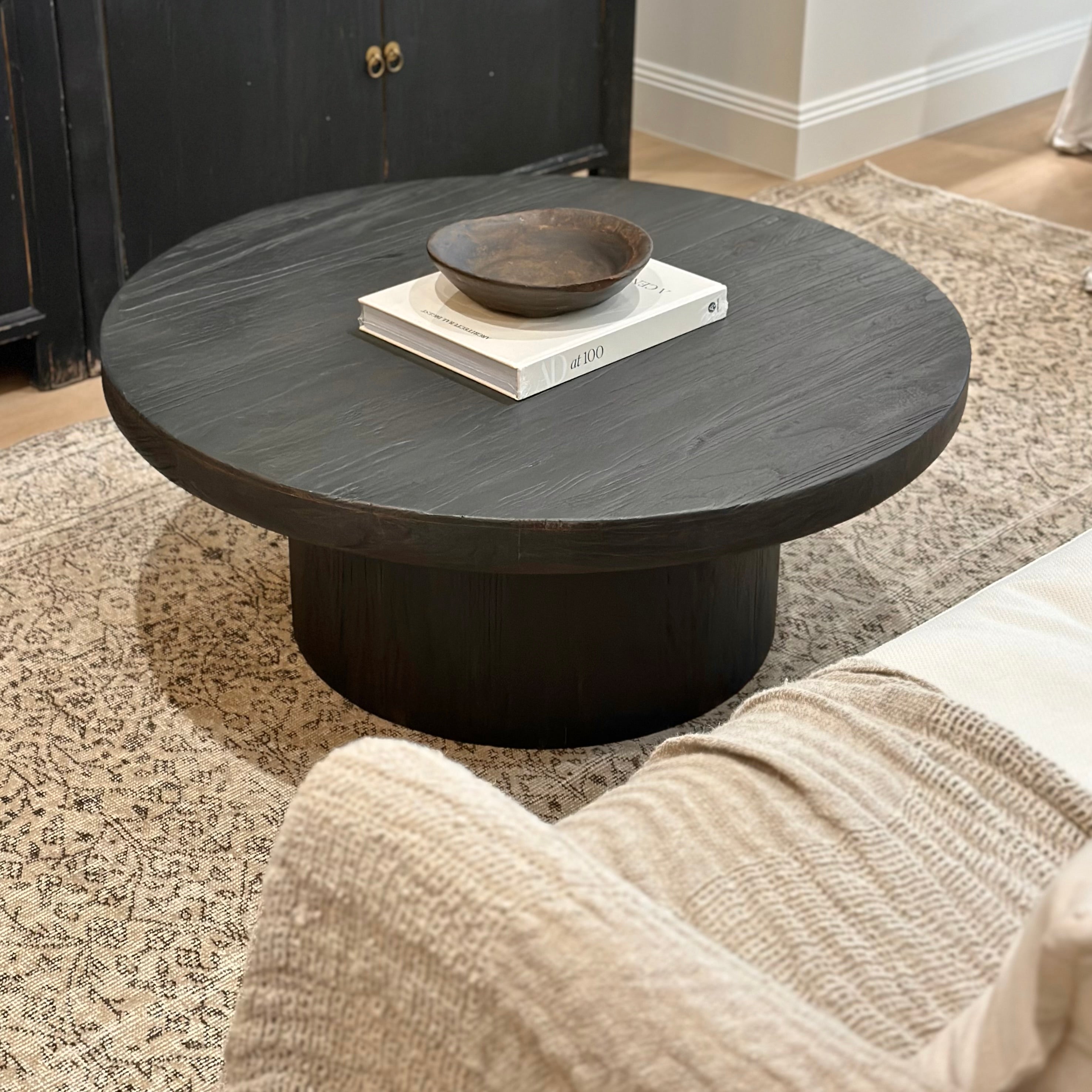 Wabi-Sabi Platform Coffee Table _ Dark Walnut – Impreshens