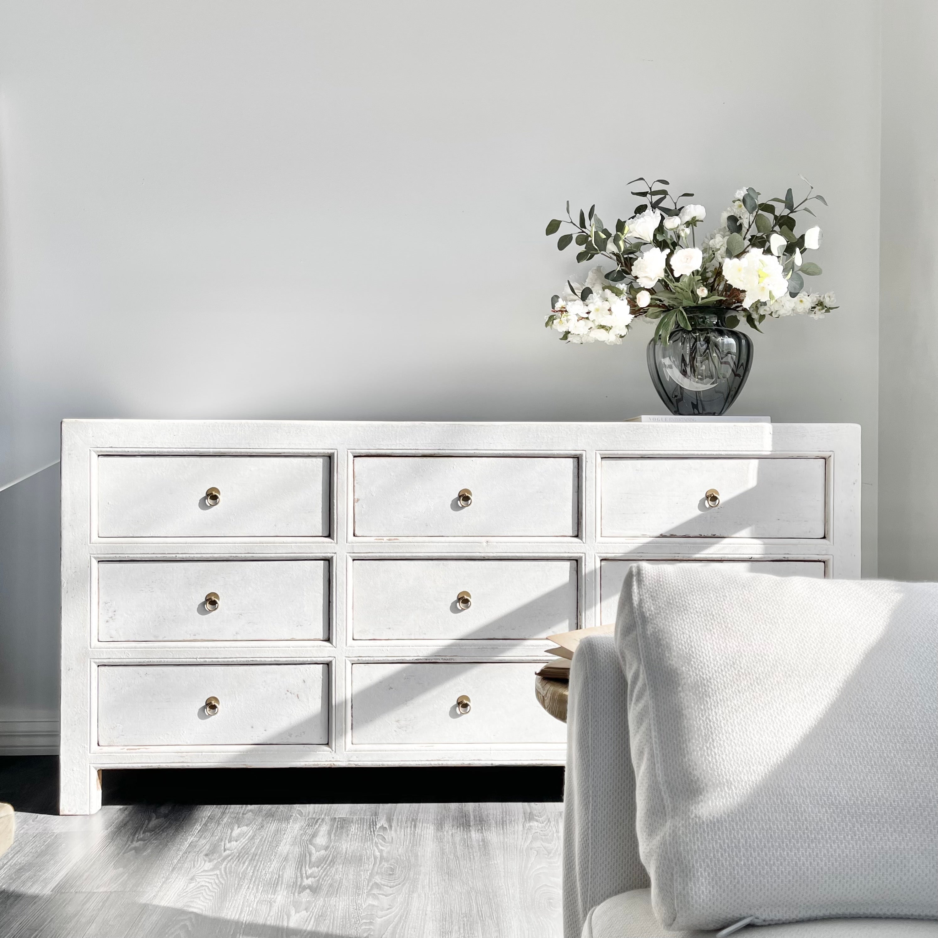Hamptons Chest | Nine Drawer | Rustic White – Impreshens